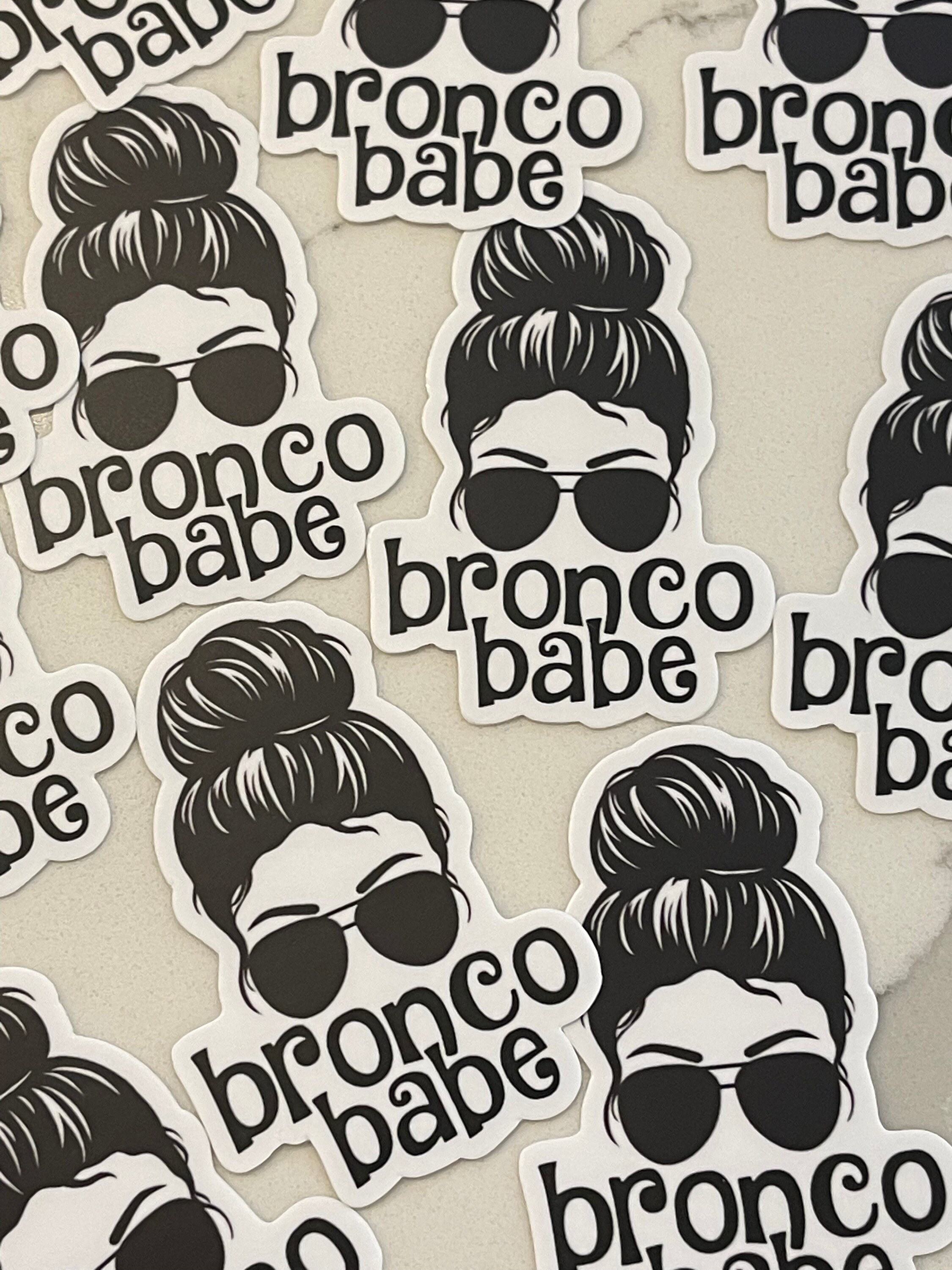 Bronco Babe Messy Bun Girl Vinyl Sticker // Messy Hair Don't Care ...