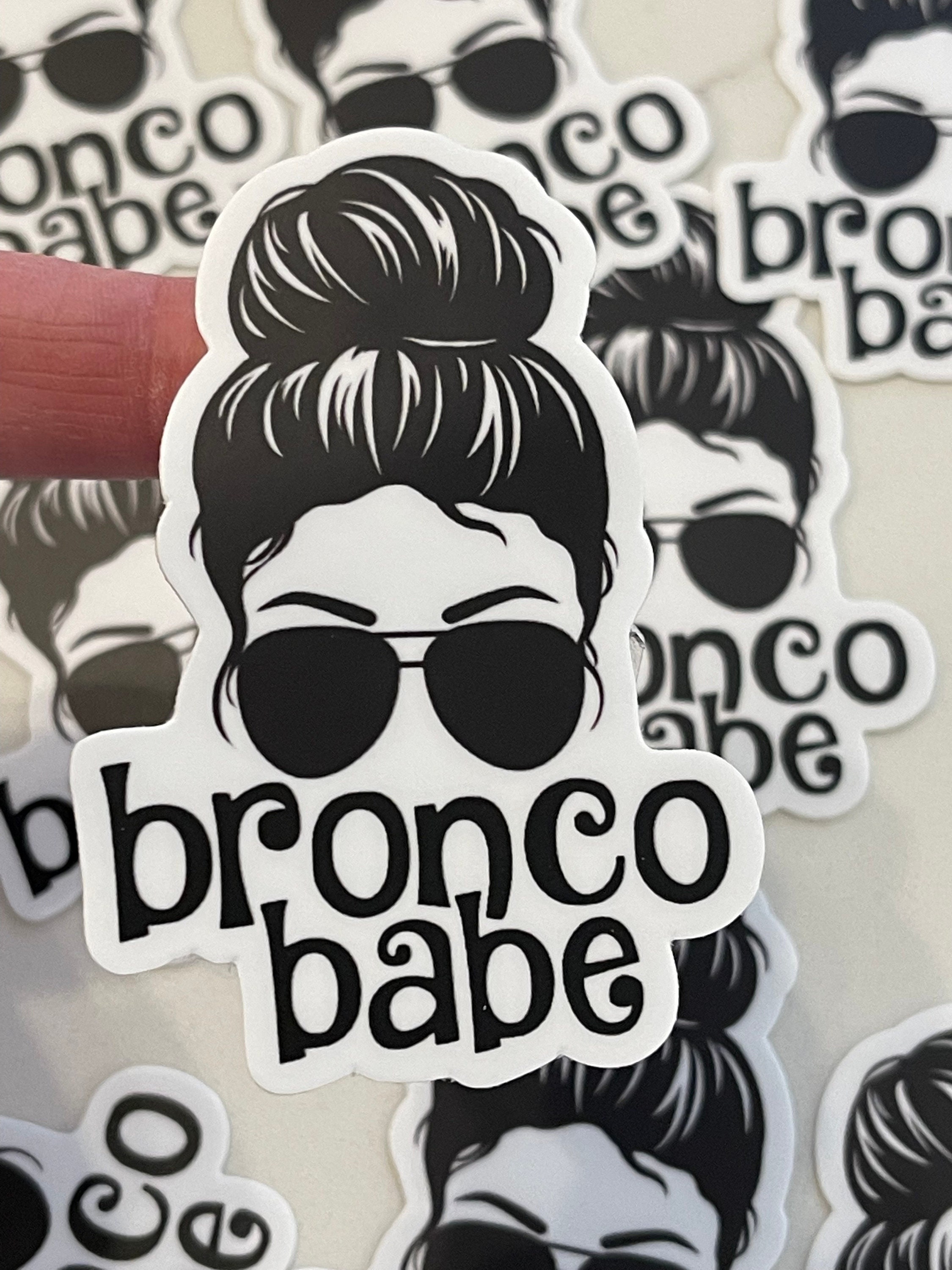 Bronco Babe Messy Bun Girl Vinyl Sticker // Messy Hair Don't Care ...