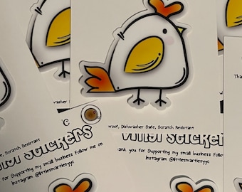 Hen Friend Sticker / Chicken Sticker / Bird Sticker / Cute Farm Sticker ...