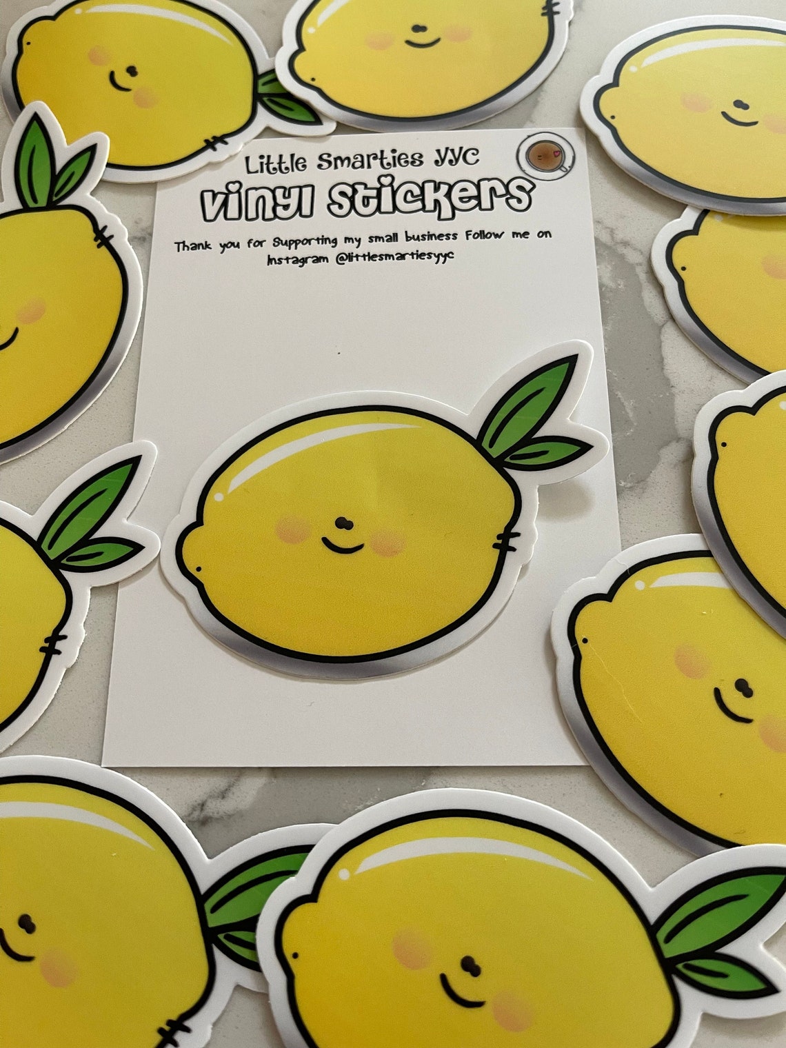 Lemon Slice Sticker // Lemon Decal // Funny Lemon Sticker // Cute Fruit ...