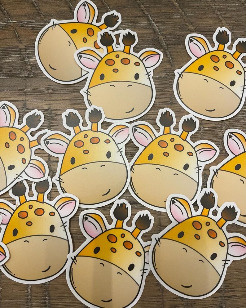 Cute Giraffe Vinyl Sticker // Canada Sticker // Animal Decal ...