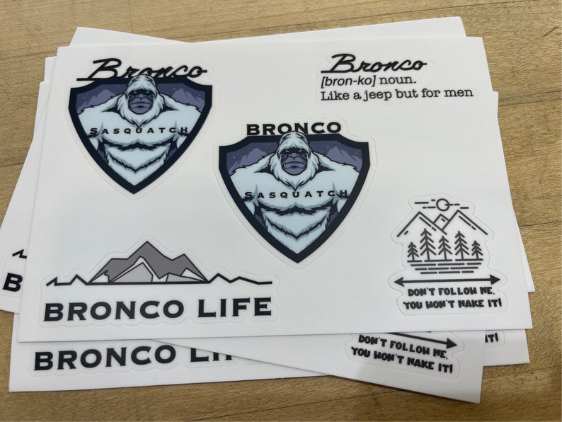 Favourites Set ! Bronco Babe Set of Stickers Messy Bun Girl Vinyl ...