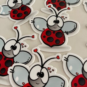 Cute Red Lady Bug Sticker // Ladybug Sticker // Cute Ladybug Sticker - Etsy