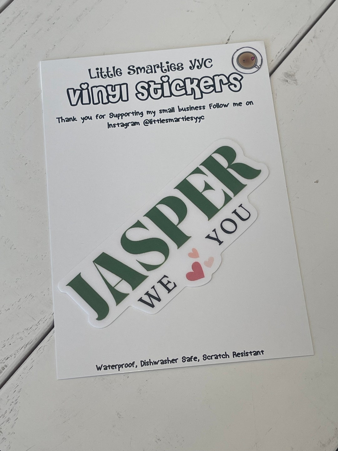 Jasper We Love You /jasper the Bear Sticker / Jasper Fire Sticker ...