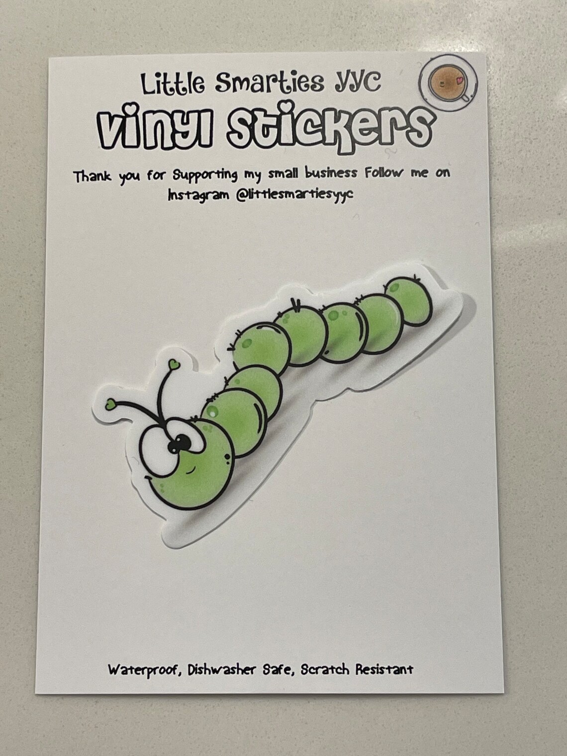 Cute Caterpillar Vinyl Sticker // Worm Sticker // Bugs // Fuzzy ...
