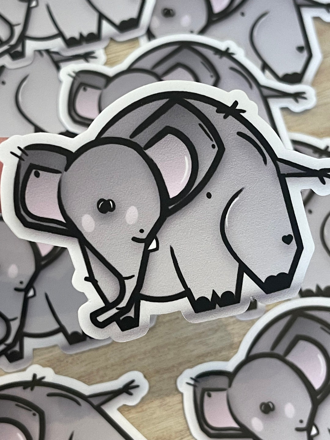 Elephant Vinyl Sticker // Cute Elephant Sticker // Elephant Sticker ...