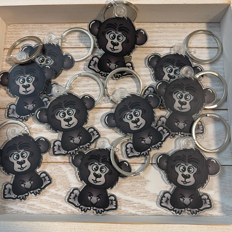 Gorilla Key Chains - Etsy