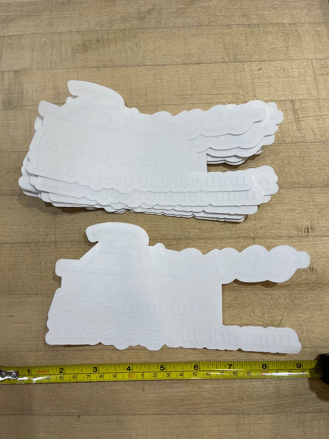 Xl White on Clear Bronco Classic Script Vinyl Sticker Dictionary ...