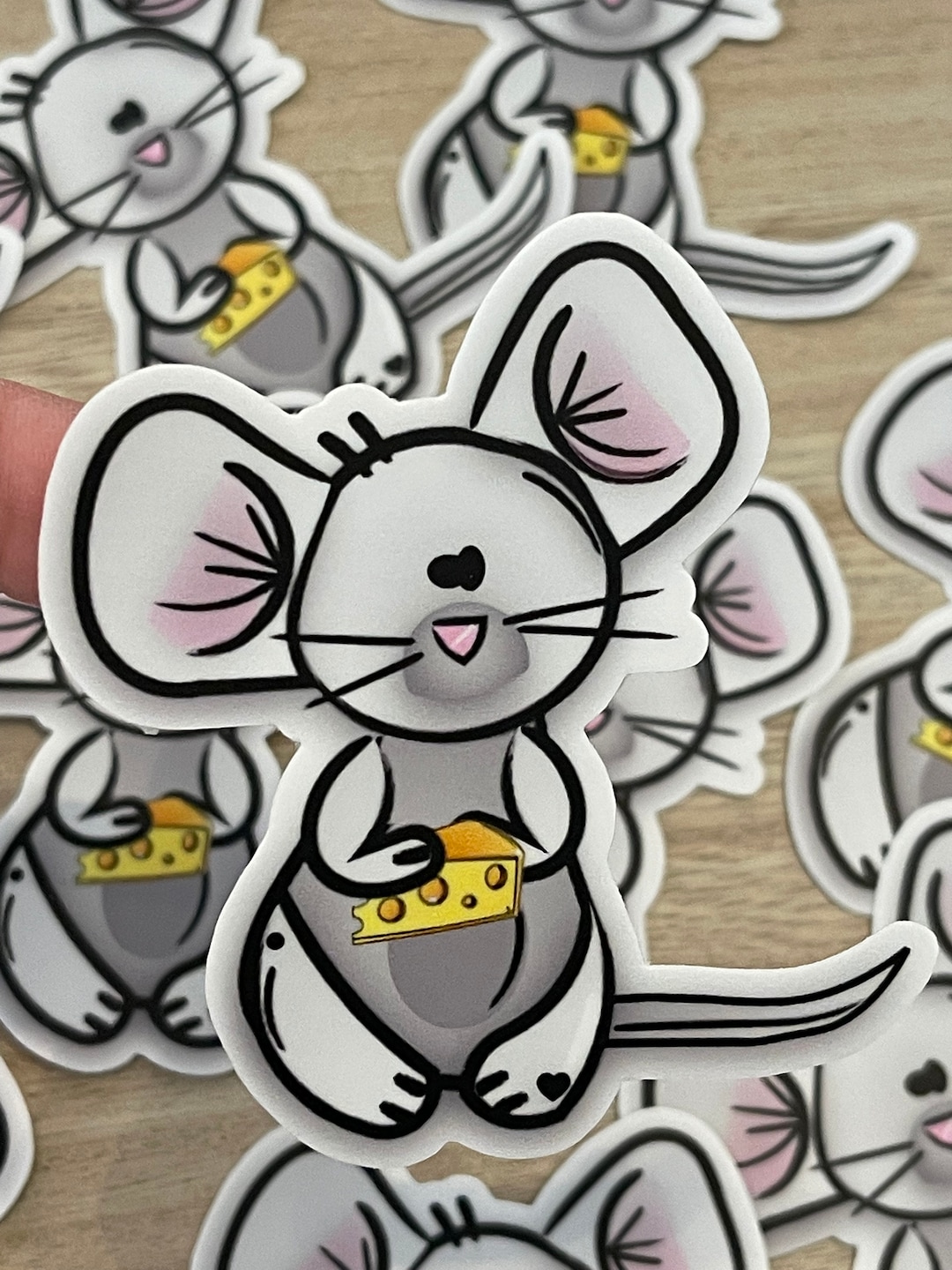 LITTLE Mouse Sticker // Cute Mouse and Cheese Sticker // Farm Zoo ...