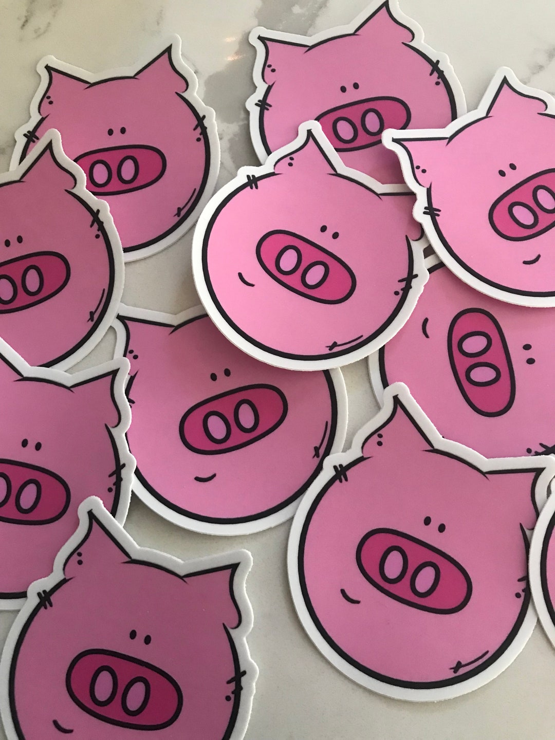 Cute Pig Vinyl Sticker - Etsy