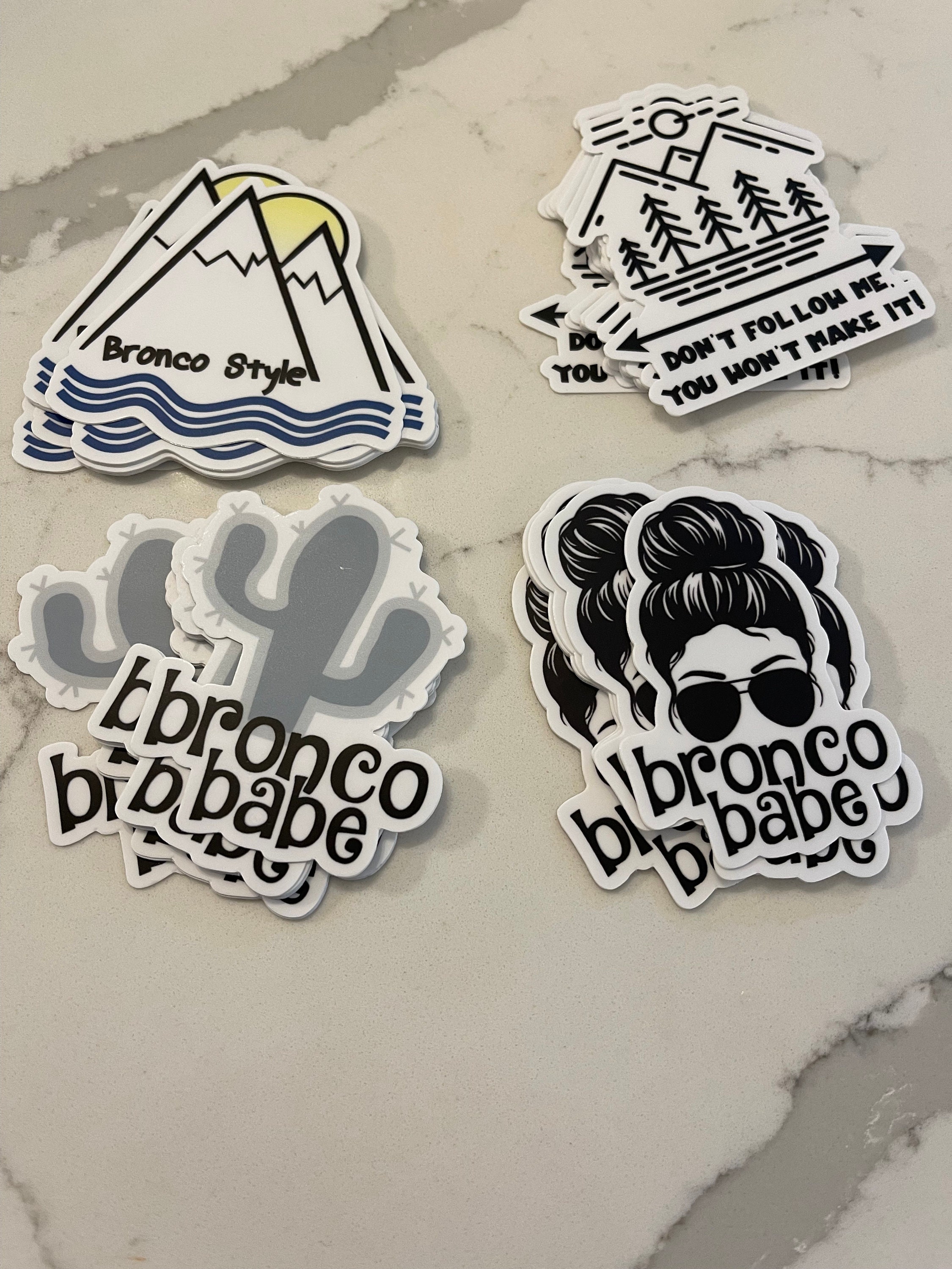 Bronco Babe Messy Bun Girl Vinyl Sticker // Messy Hair Don't Care ...
