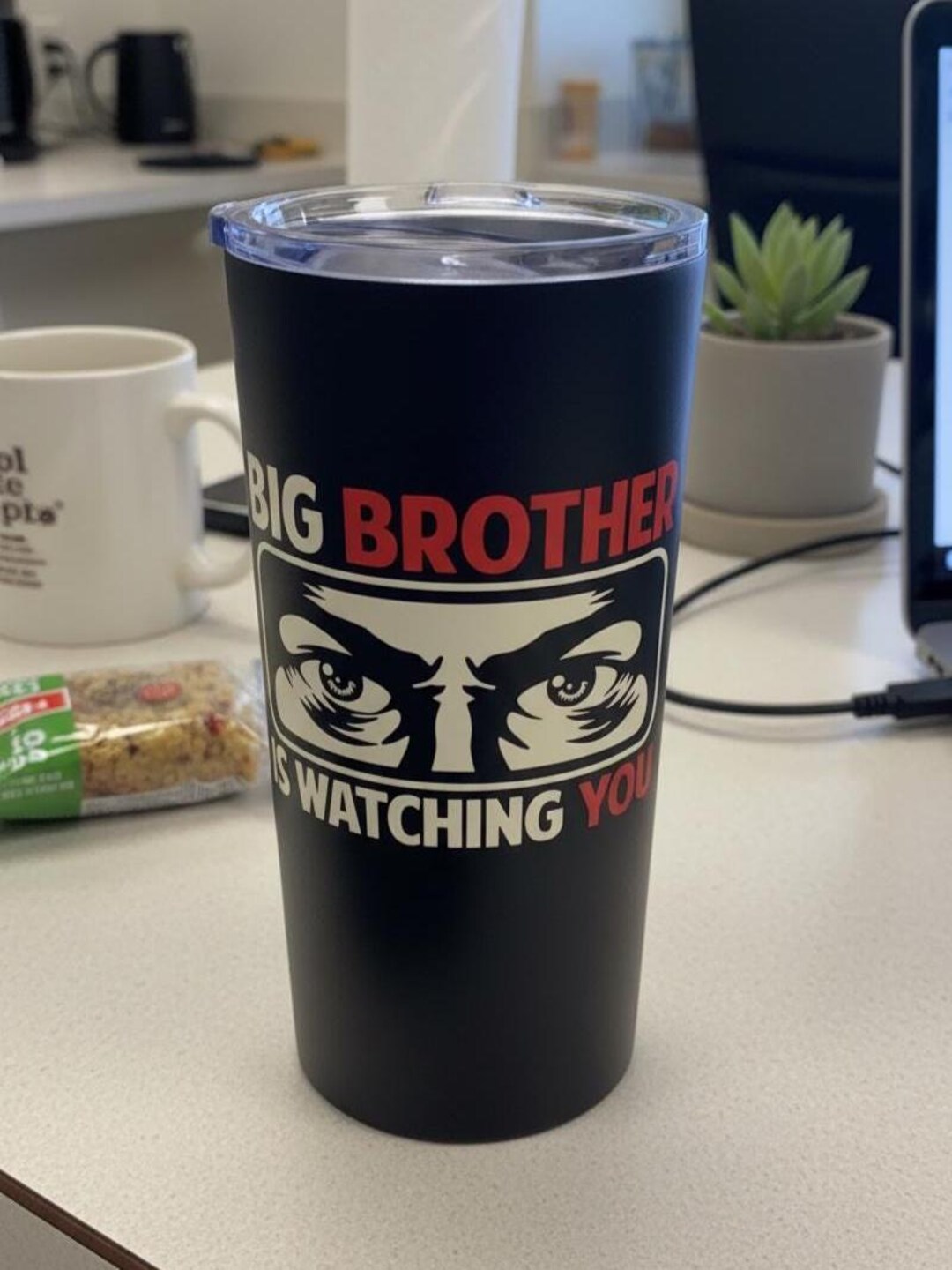 Big Brother Orwell 1984 Dystopian 20oz Tumbler Insulated Metal Coffee ...