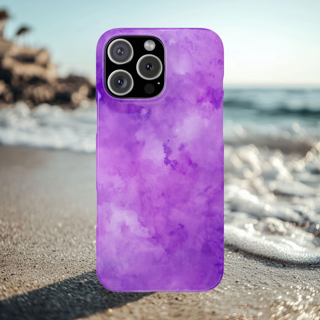 Purple Gradient Clouds Abstract Art Snap Phone Cases Sleek Slim Design ...