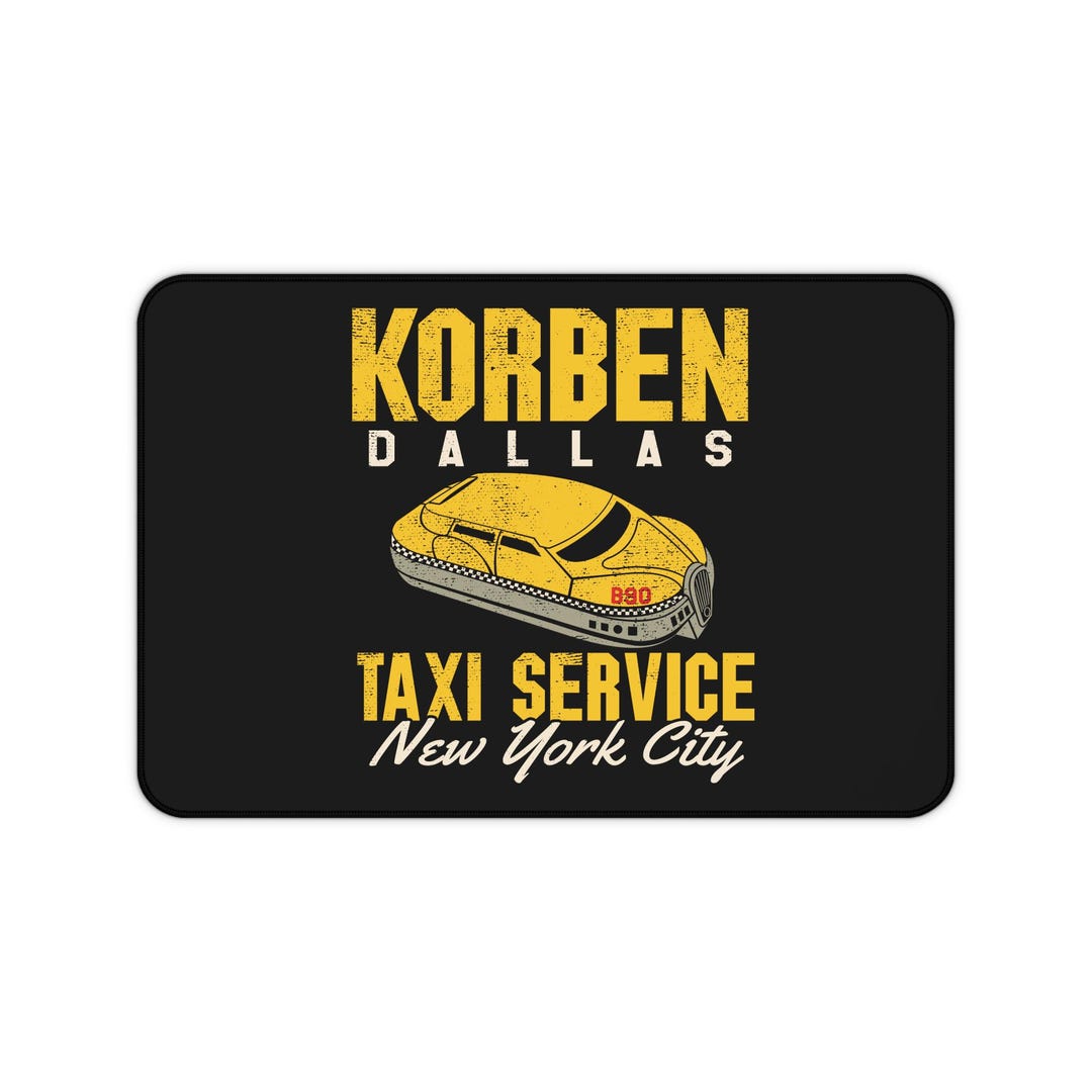 Korben Dallas Taxi Service Desk Mat | Retro 5th Element Movie Artwork ...