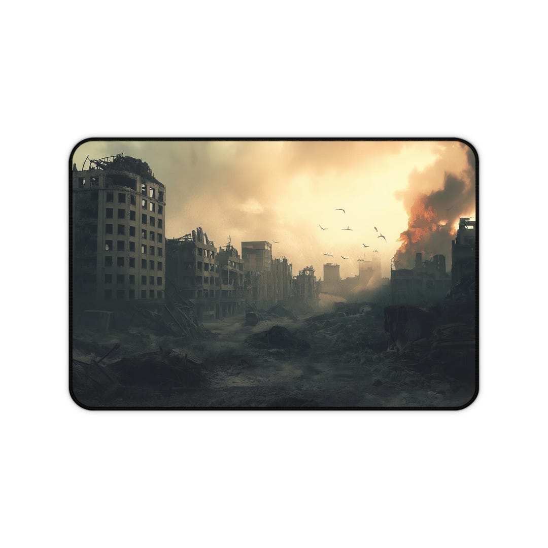 Desk Mat Gamer Battlefield Map, Post Apocalyptic, Gaming Mouse Pad ...