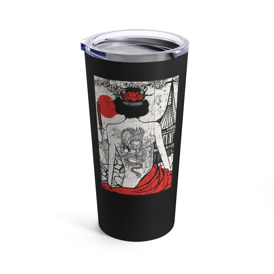 Female Samurai 20oz Tumbler Insulated Metal Coffee Mug Drink Beverage ...