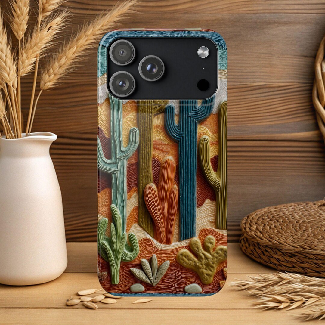 Cactus 3D Desert Scene Snap Phone Cases Sleek Slim Design Protective ...