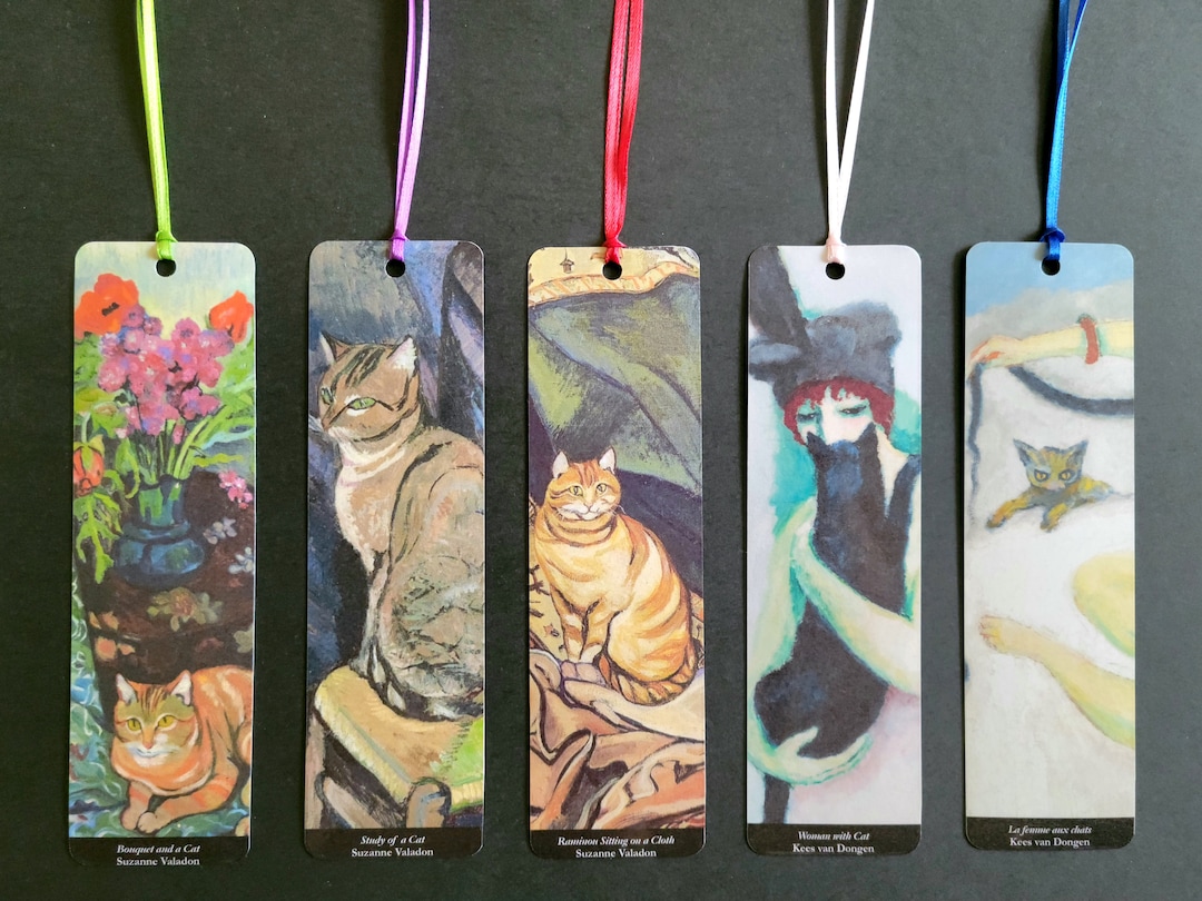 Cat Kitten Bookmarks Set, Animal Oil Painting Bookmarks, Post ...