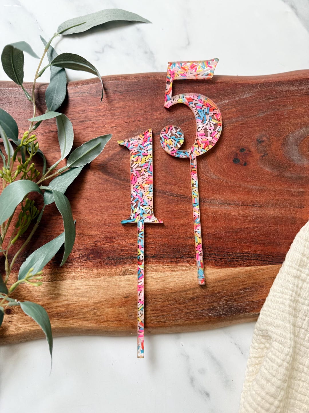 Birthday Sprinkles Cake Topper, Rainbow Cake Topper, Rainbow Sprinkles ...