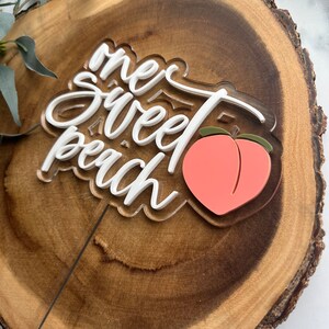 One Sweet Peach Cake Topper, First Birthday, Peach Theme Party Supplies ...
