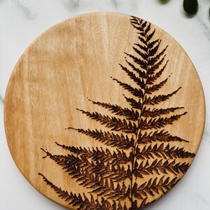 Fern Coaster Set, Set of 4, Wooden Coasters, Olive Wood, Wood Grain ...