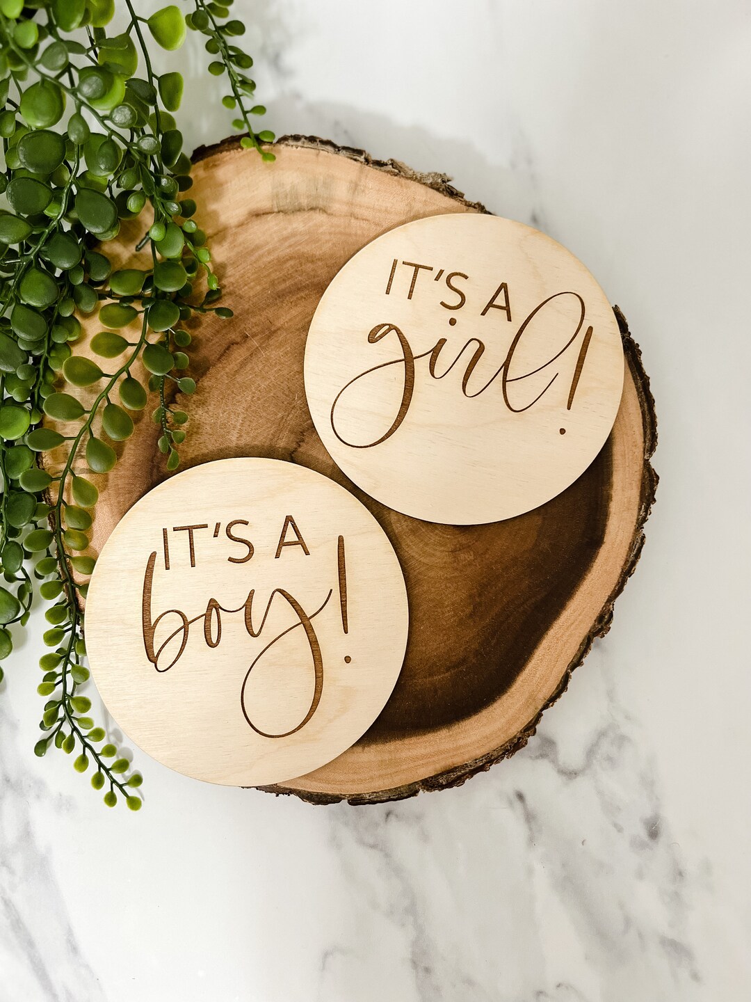 Double Sided Gender Reveal Sign, Pregnancy Announcement, Birth ...