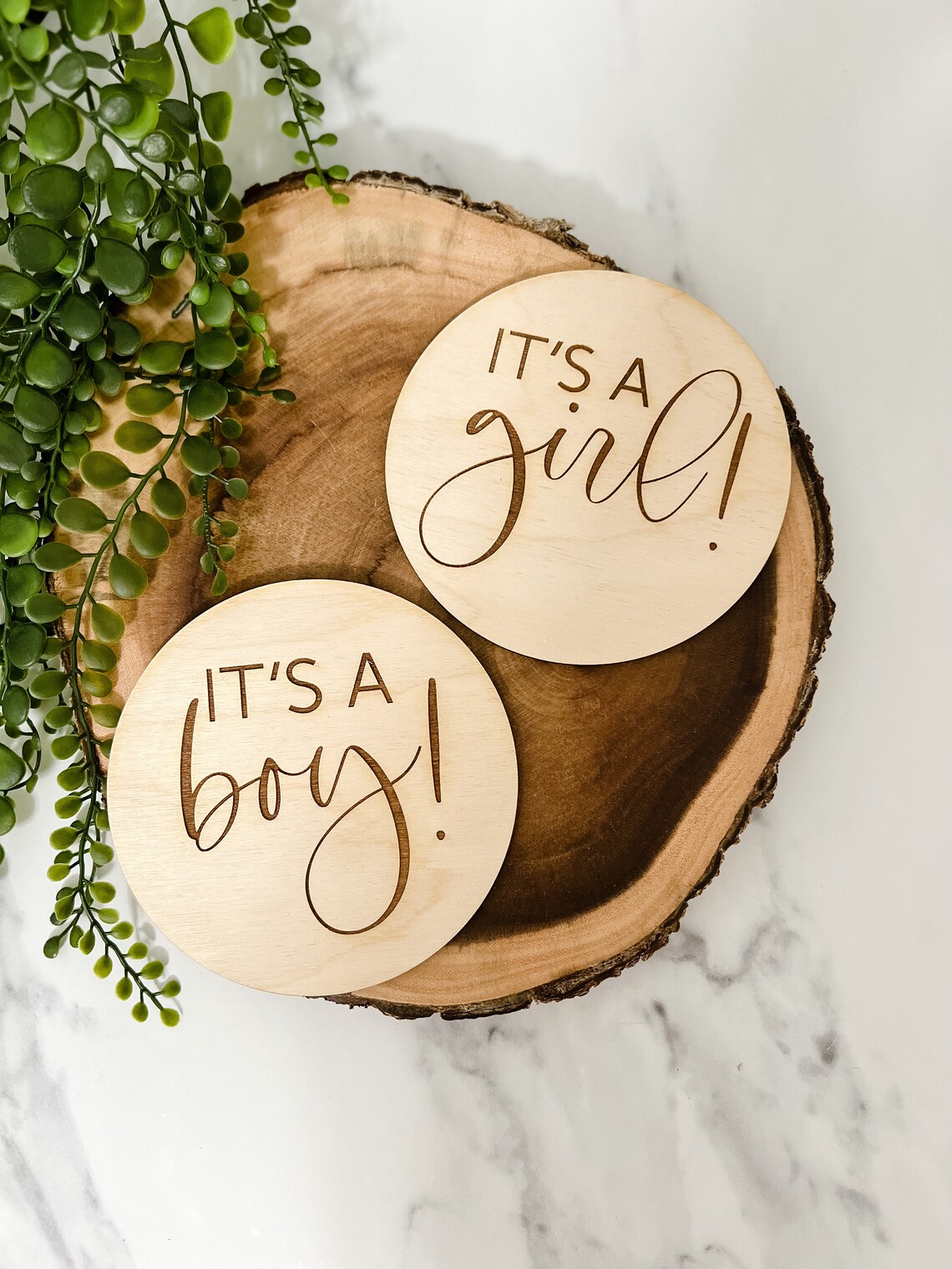 Double Sided Gender Reveal Sign, Pregnancy Announcement, Birth ...