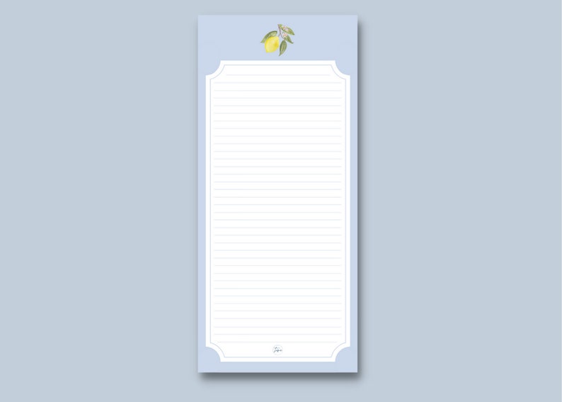 Blue Lemons Notepad Grocery List Notepad To-do List Gift - Etsy