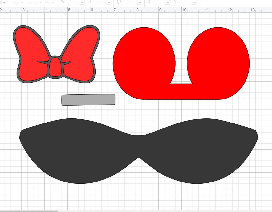 Minnie Bow File, SVG Bow Making Pattern for Cricut. - Etsy