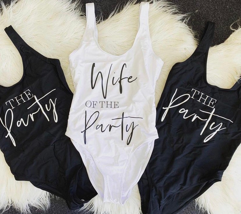 Custom Text Personalise Your Own One Piece Swimsuit Bride Swimsuit ...