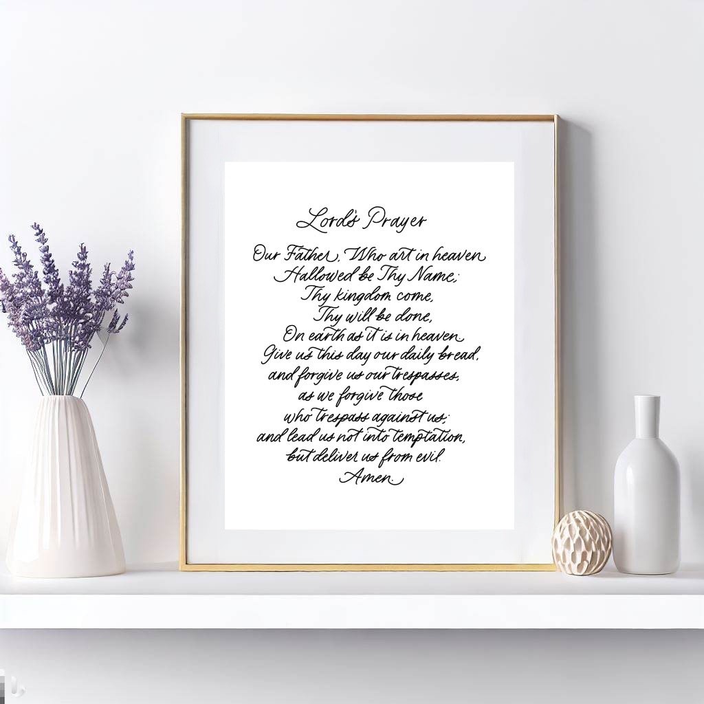The Lords Prayer Handwritten Downloadable Digital Print - Etsy