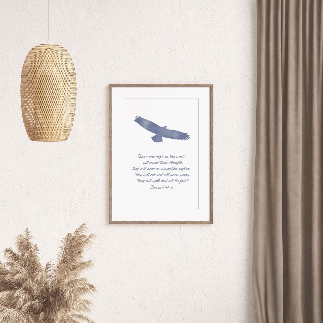 Isaiah 40:31 Printable Wall Art - Instant Download, Watercolor ...