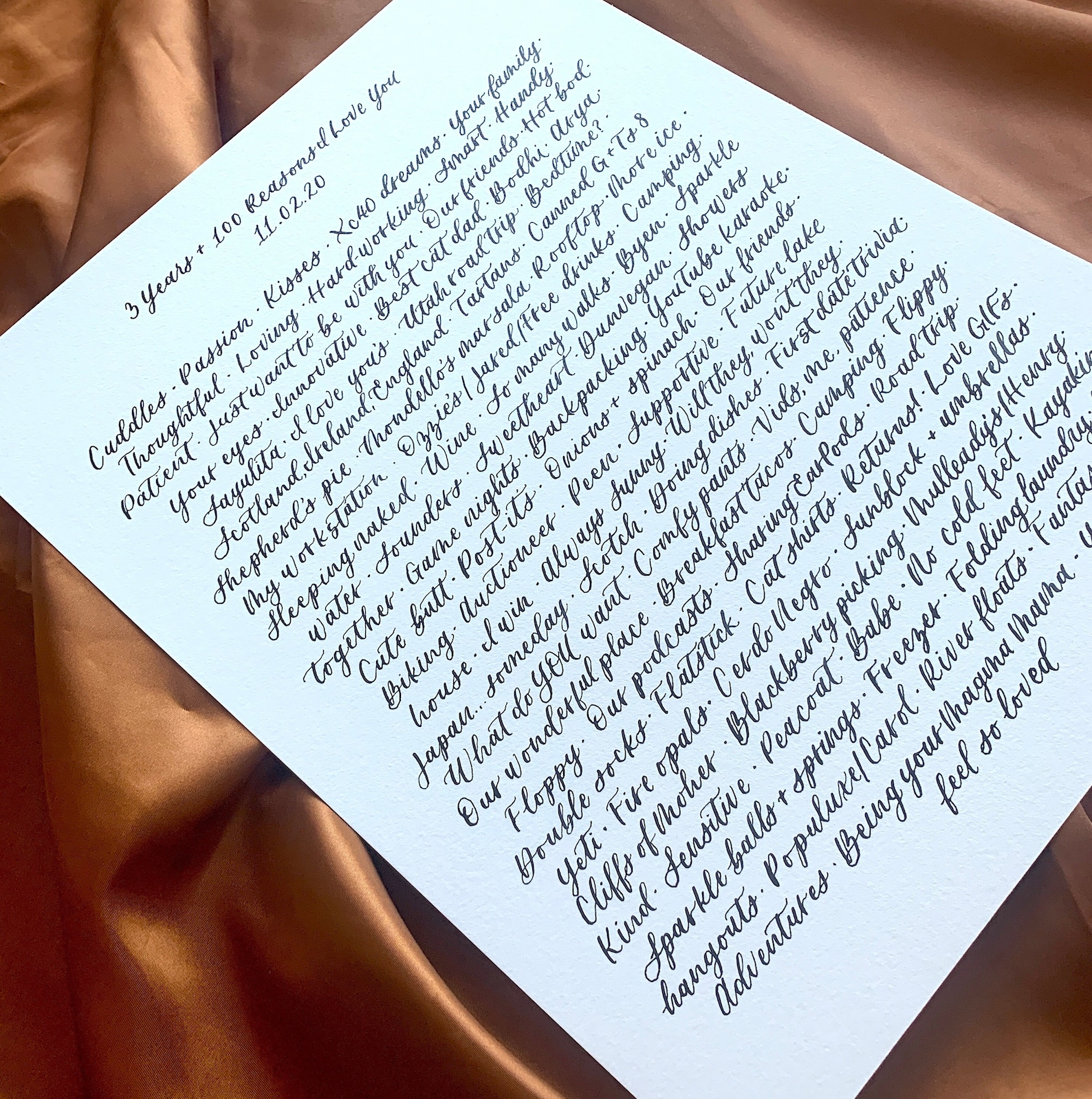 Custom Calligraphy, Physical Print, Handwritten - Vows, Poems ...