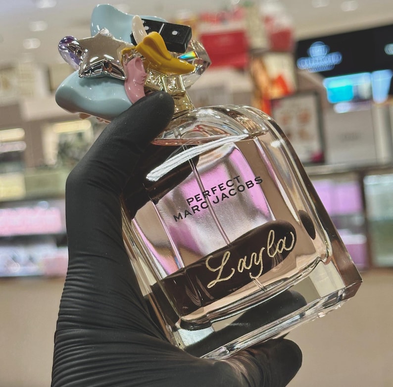 Custom Engrave Perfume Bottles With Names, Dates, or Messages in Silver ...
