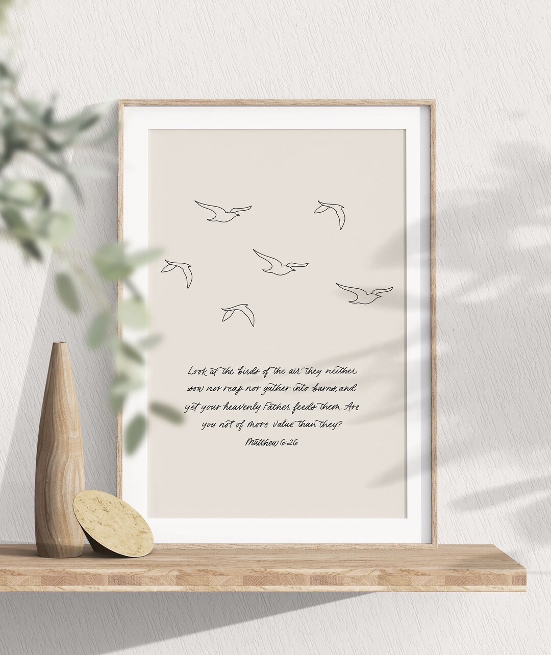 Do Not Worry Scripture Print - Matthew 6:25-34 - Handwritten and ...