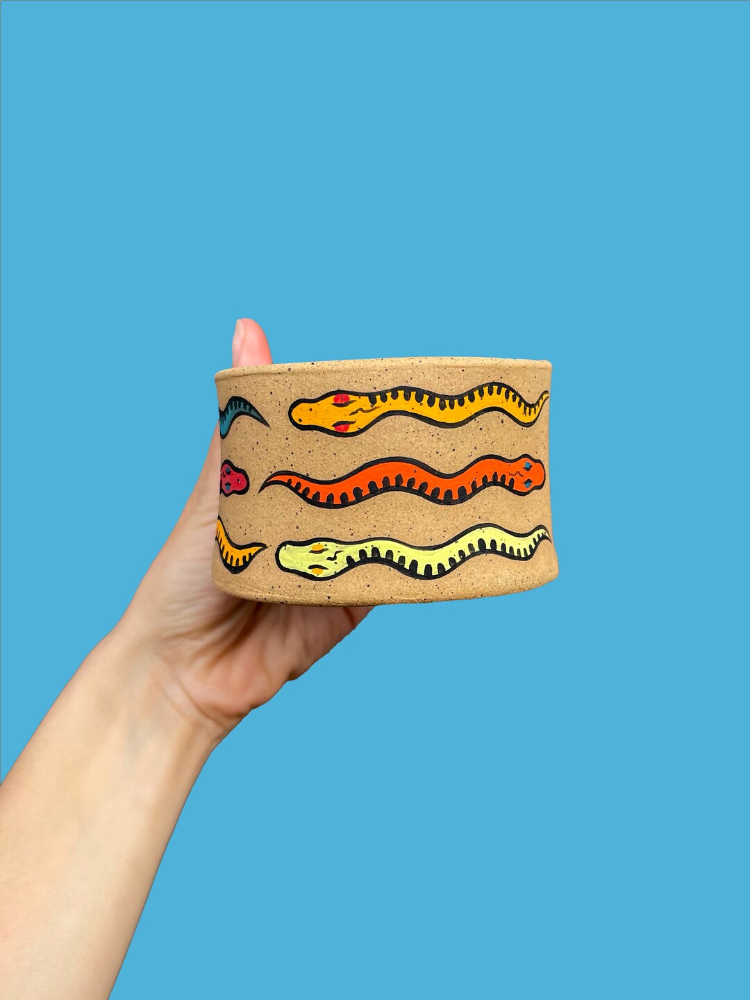 Hand Built Ceramic Snake Mug - Etsy