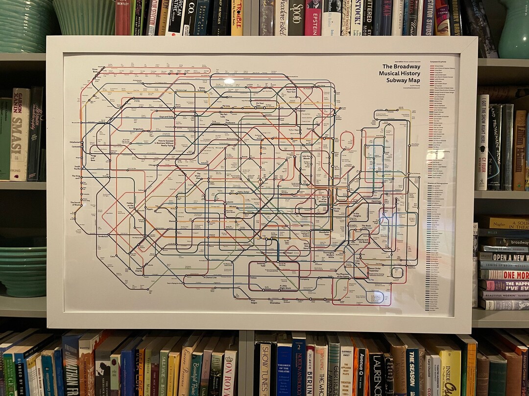 The Broadway Musical History Subway Map - Etsy Canada
