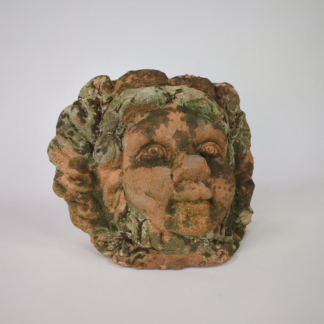 Antique French Terracotta Garden Element, Decorative 1800s Female ...