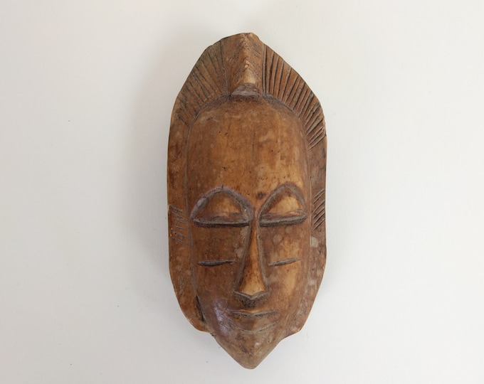 Primitive African Wooden Passport Mask From Senegalese Tribe, Senegal ...