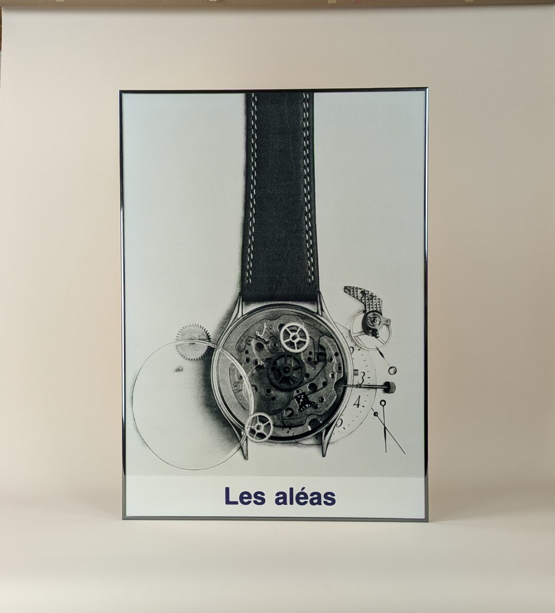 Large Vintage French 1990s Art Photo Print on Board Brushed Aluminum ...