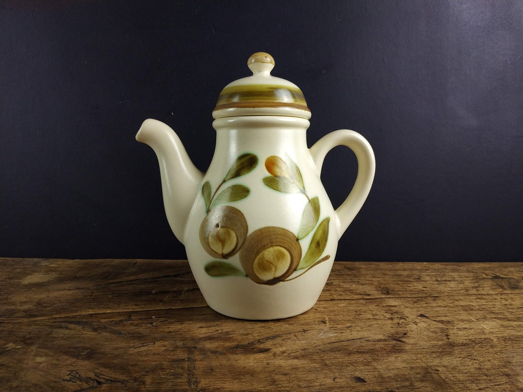 Vintage French Gien Mombasa Model Ceramic Pottery Teapot From the 1980s ...