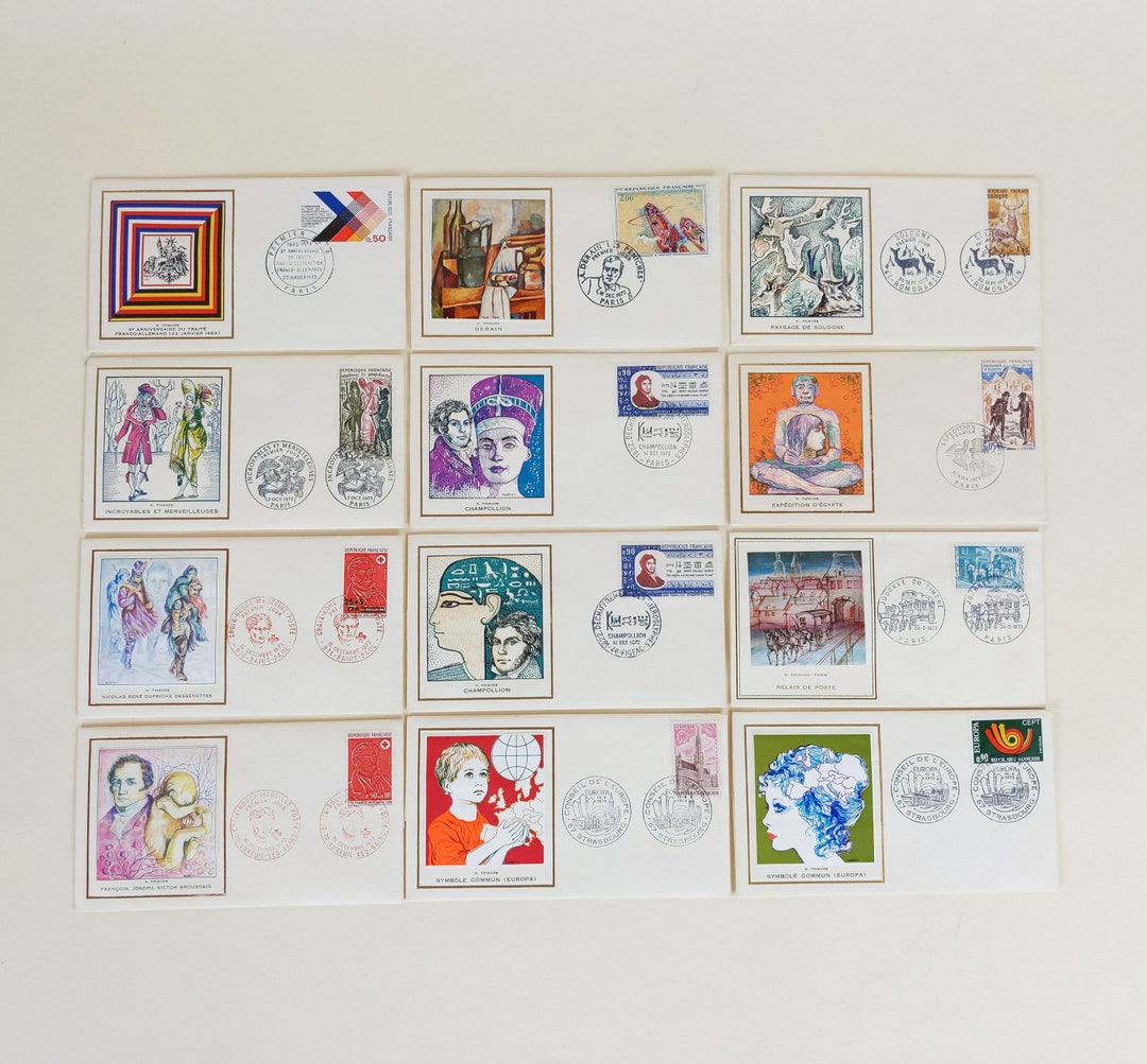 12 French Stamps Special Limited Edition La Poste France Collectors ...