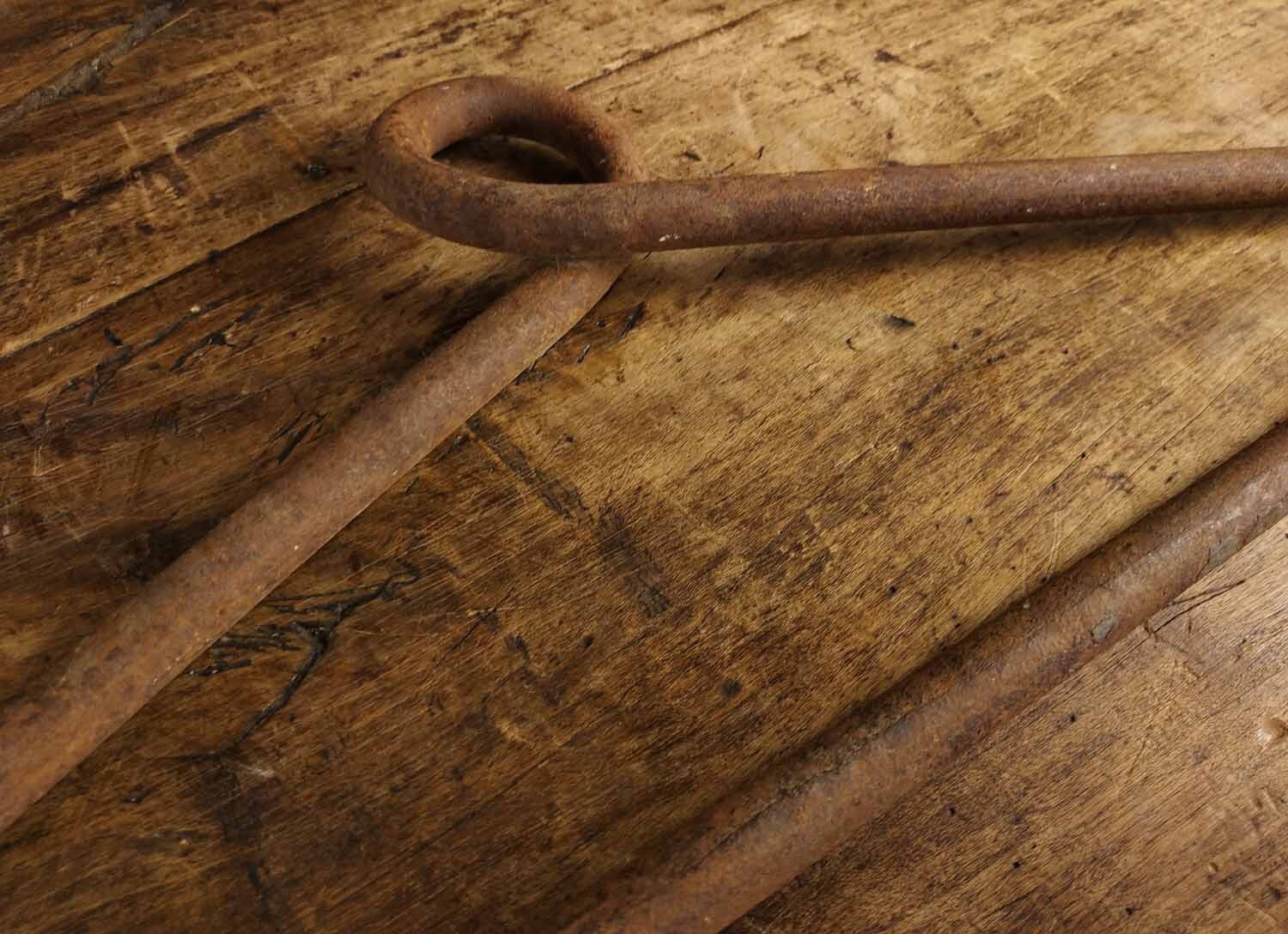 Large Antique Fireplace Hook Primitive Forged Iron Hook | Etsy