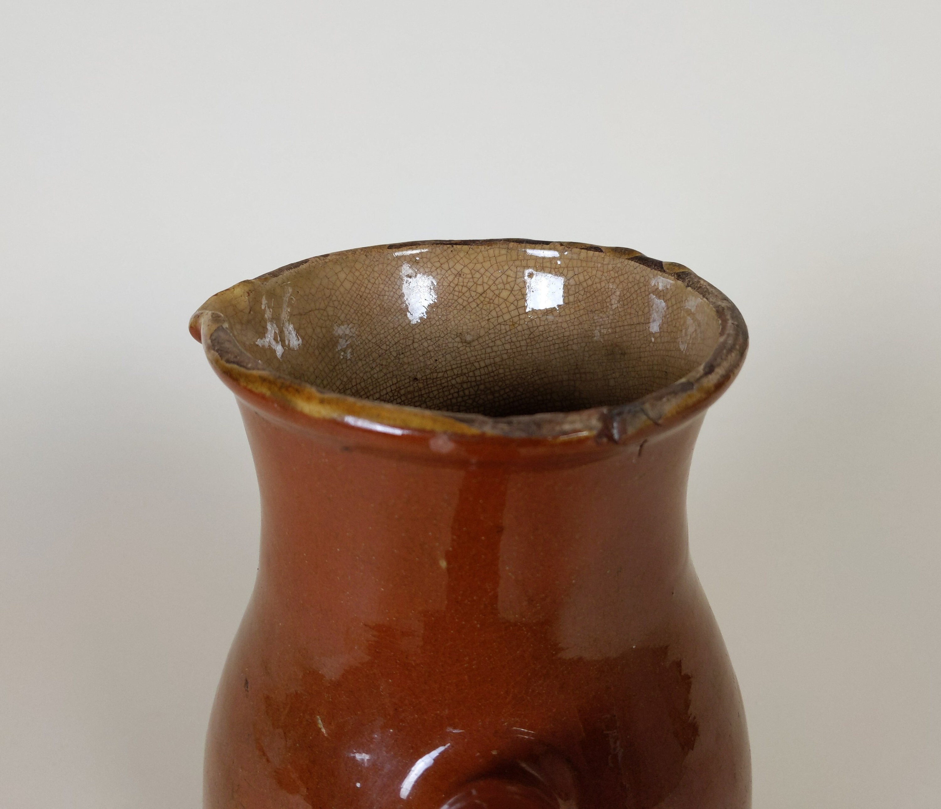 French Antique Rustic Glazed Terracotta Earthenware Redware - Etsy