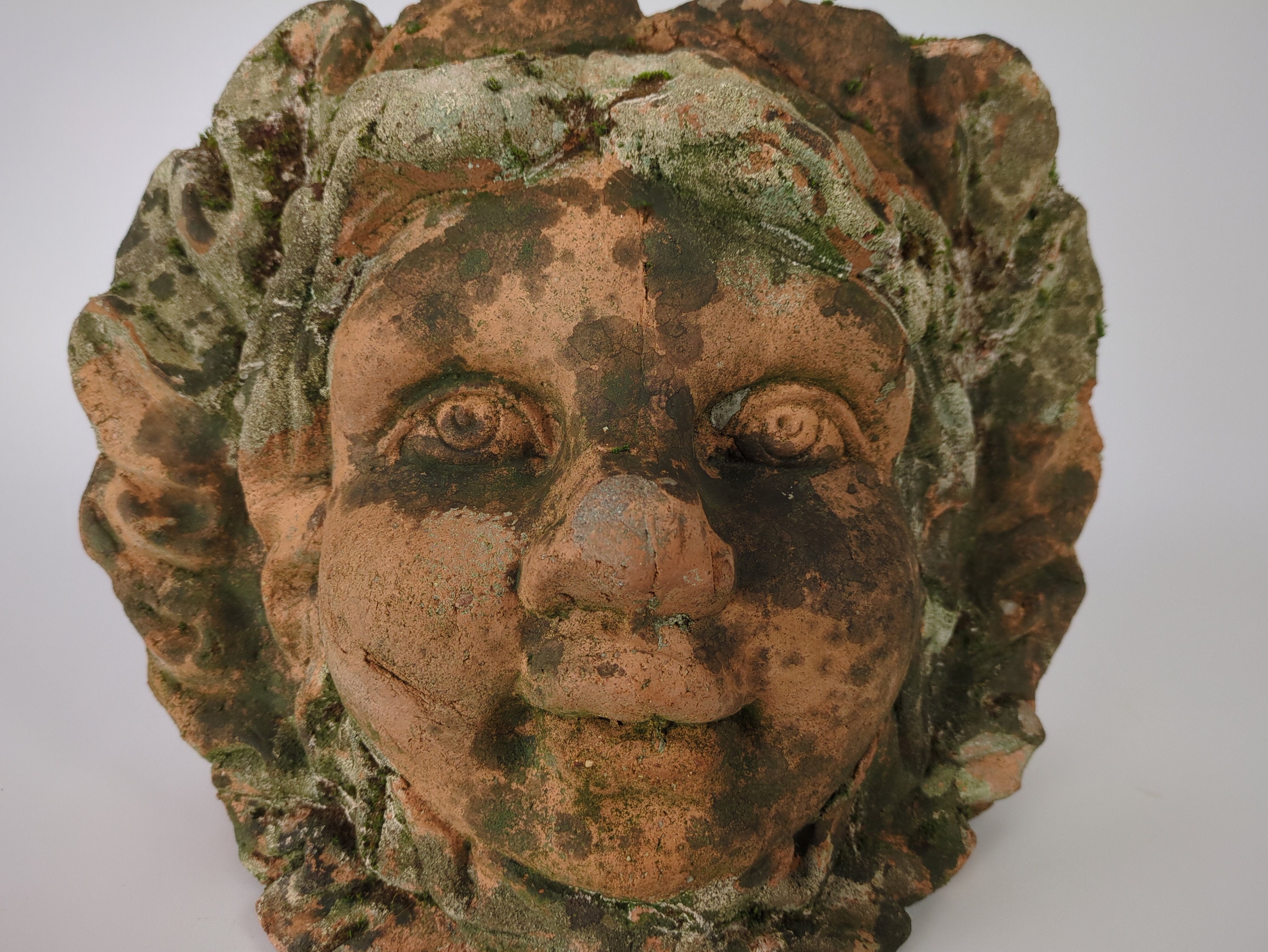 Antique French Terracotta Garden Element, Decorative 1800s Female ...