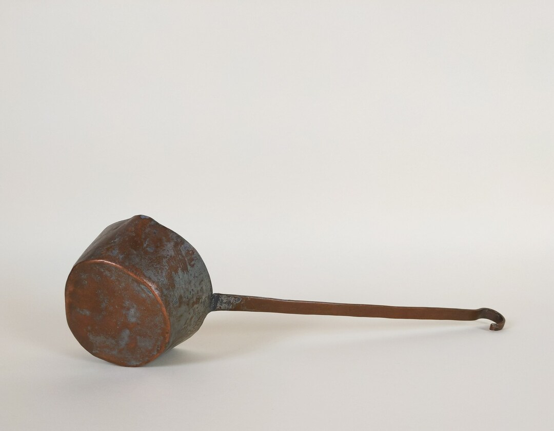 Rustic French Copper and Metal Ladle With Forged Handle Antique ...