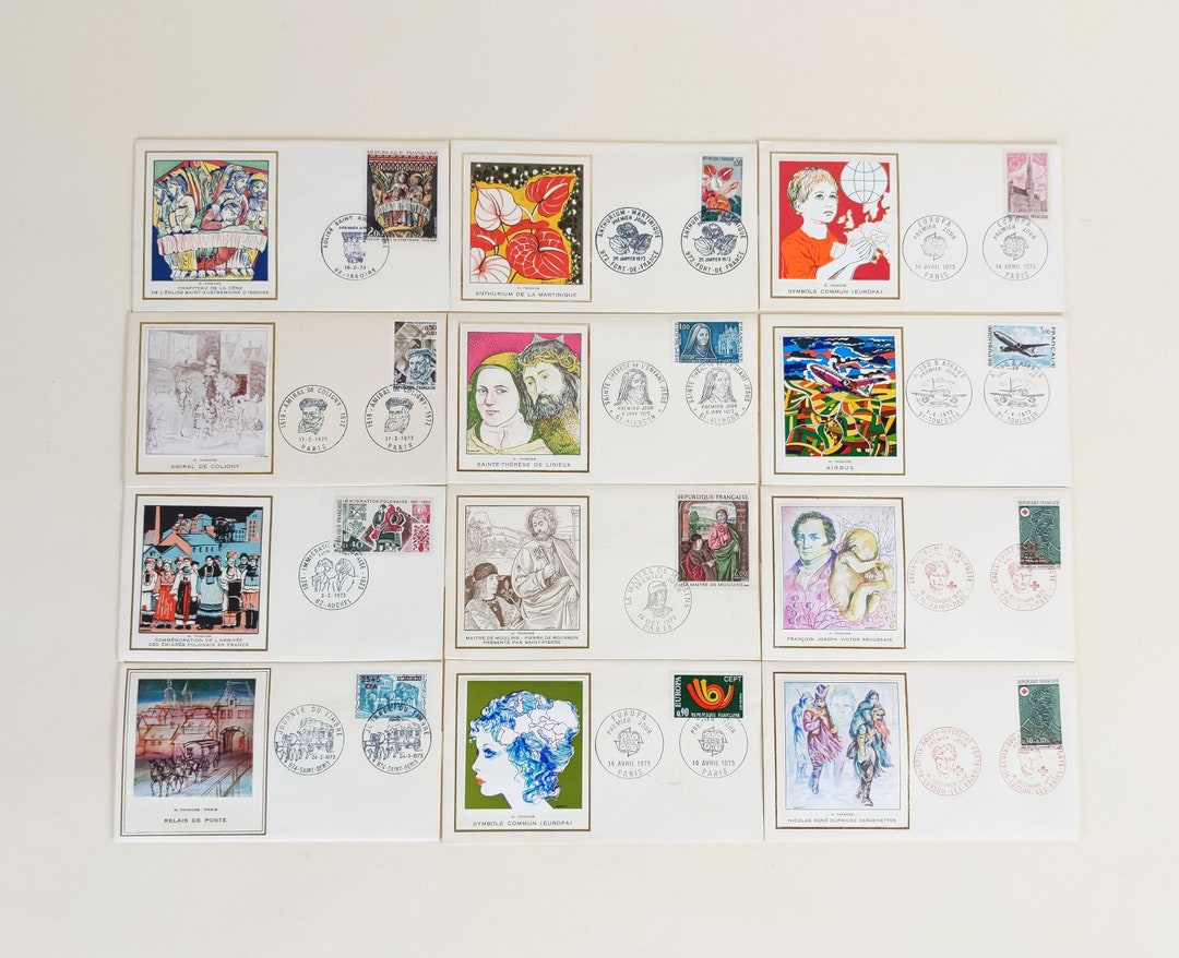 12 French Stamps Special Limited Edition La Poste France Collectors ...