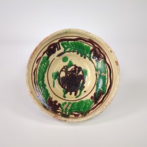 Antique Primitive Italian Glazed Earthenware Bowls, Rustic Redware ...