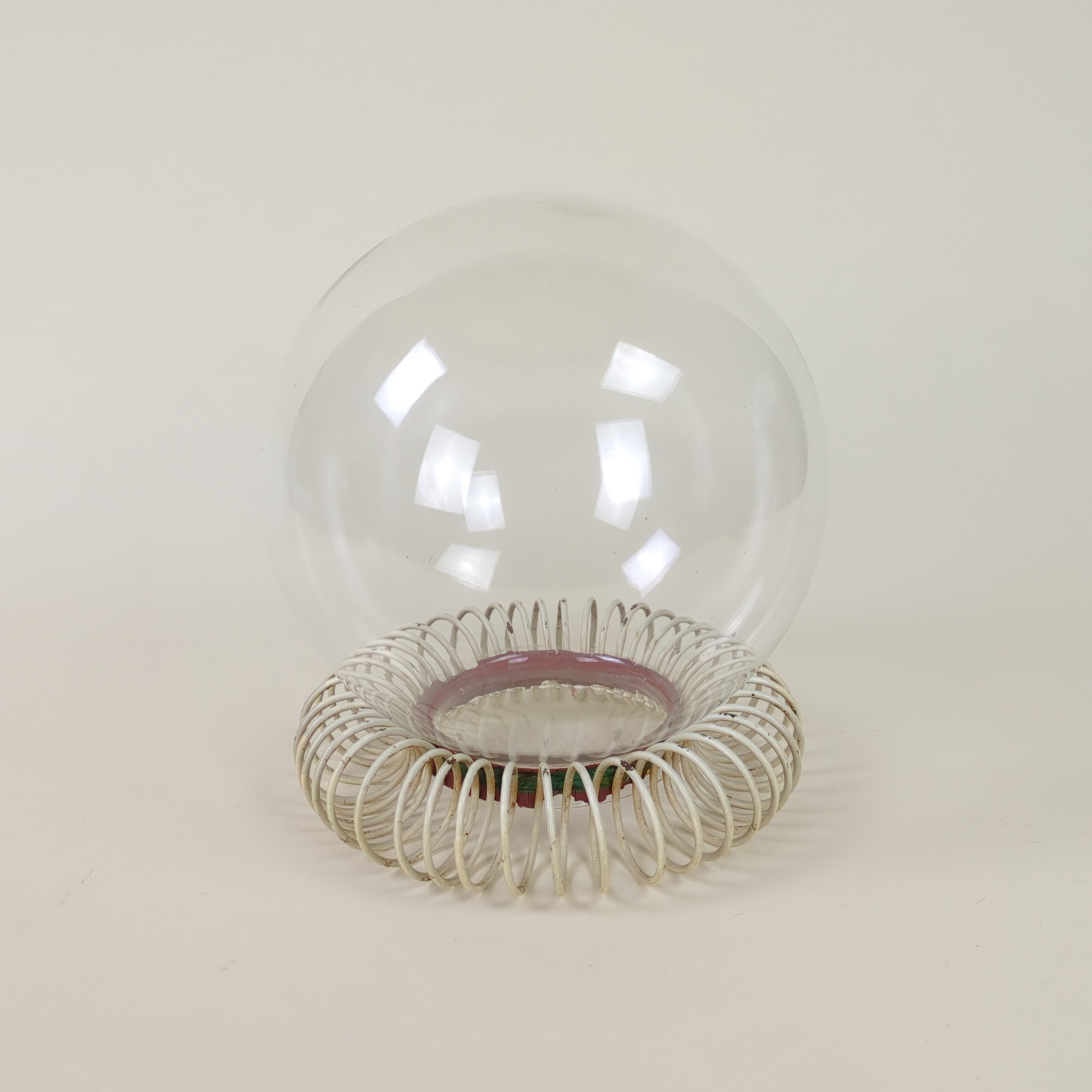 French 1950s Blown Glass Boule Display, Decorative Glass Art Display ...