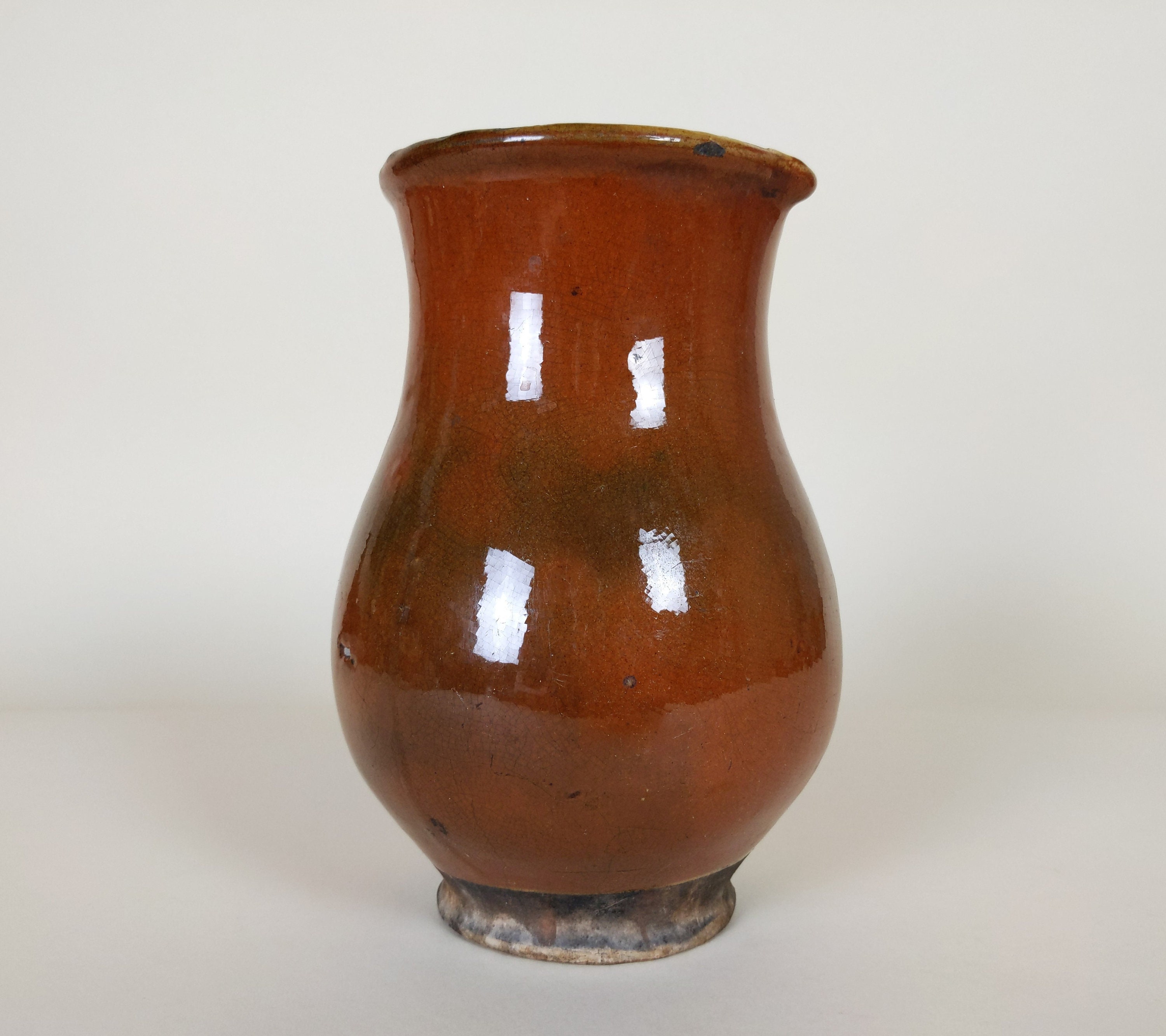 French Antique Rustic Glazed Terracotta Earthenware Redware - Etsy